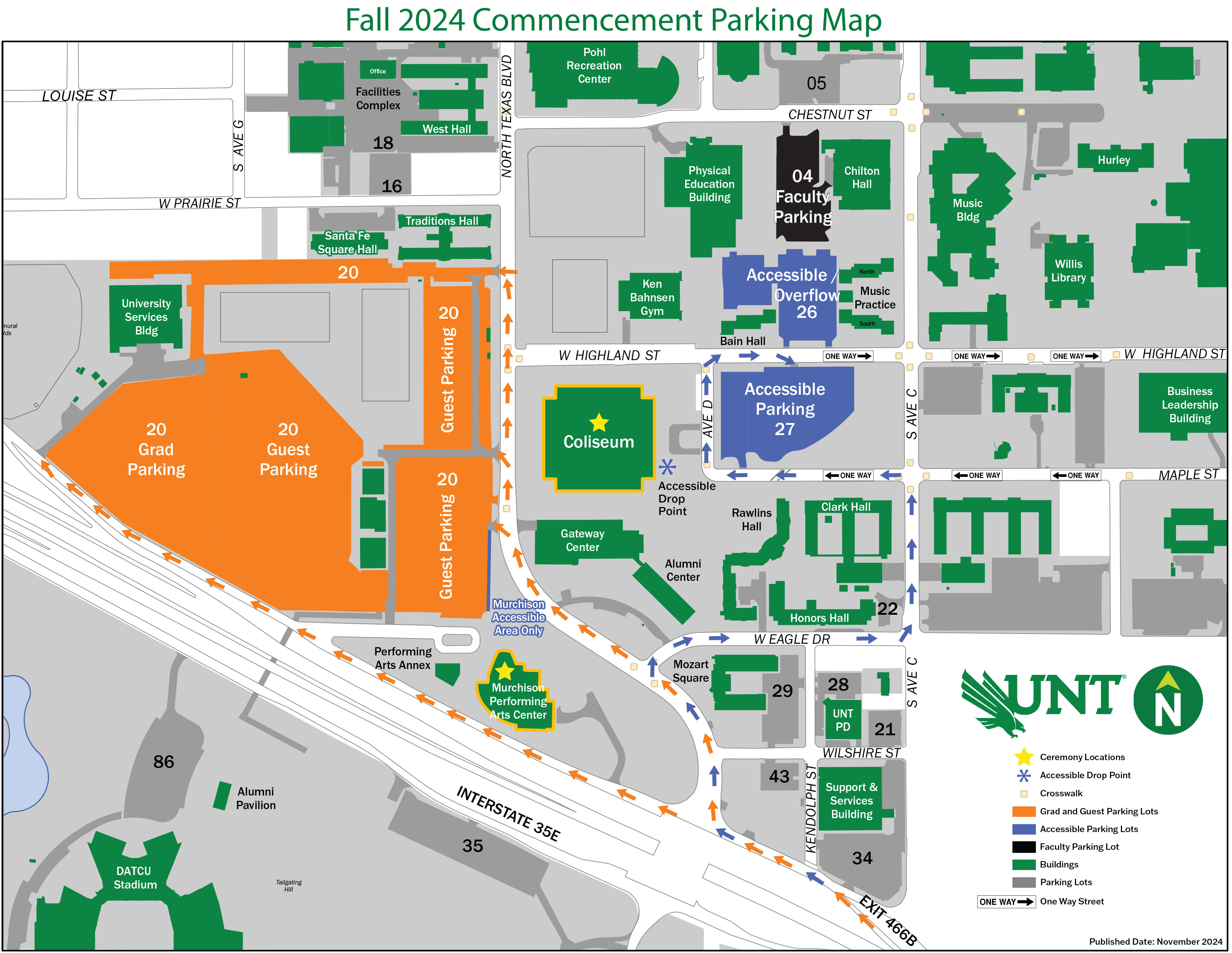Commencement Directions & Parking | University of North Texas